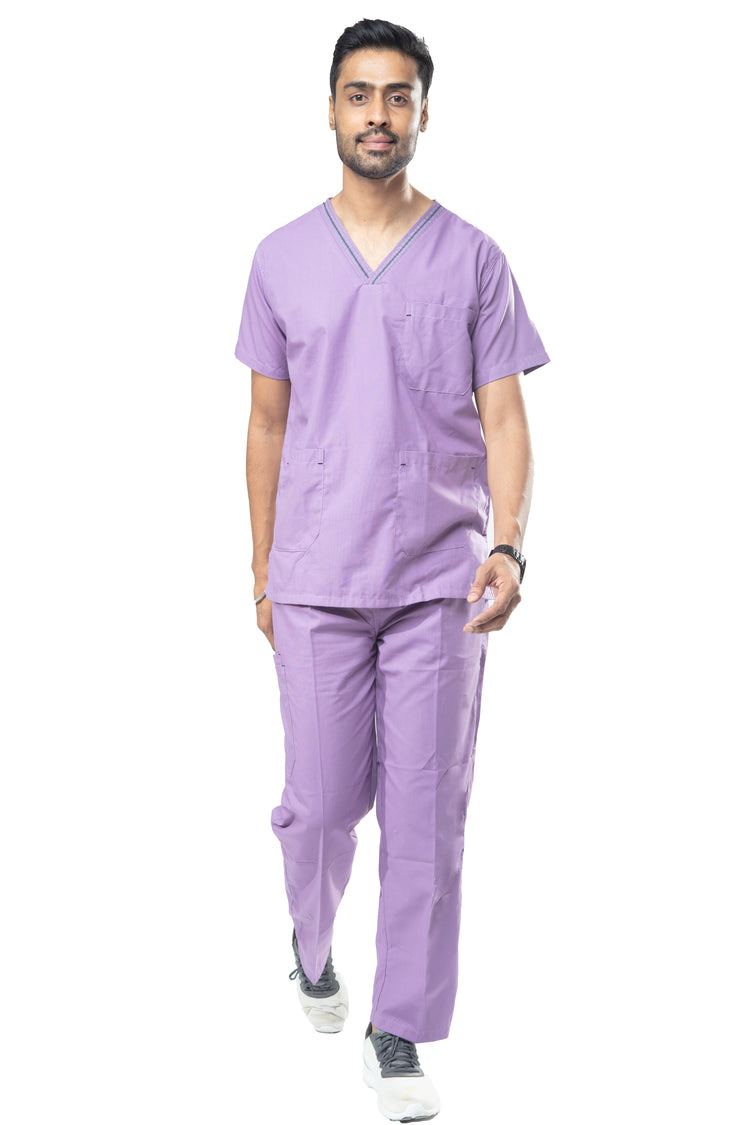 Male Scrub Suit Designer - DSDV01 - Lavender – Uniform Craft