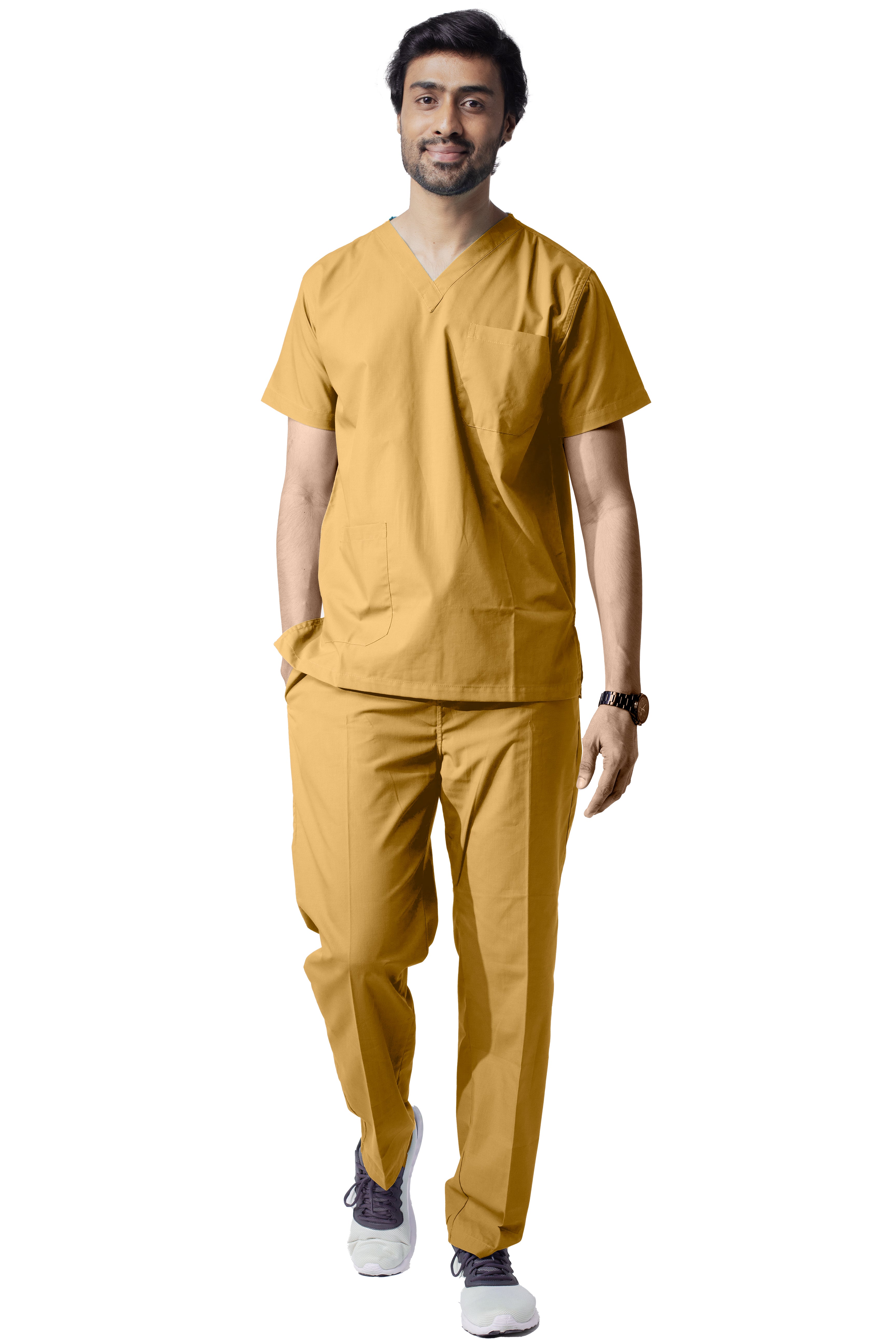 Male Scrub Suit - DSV - Mustard – Uniform Craft