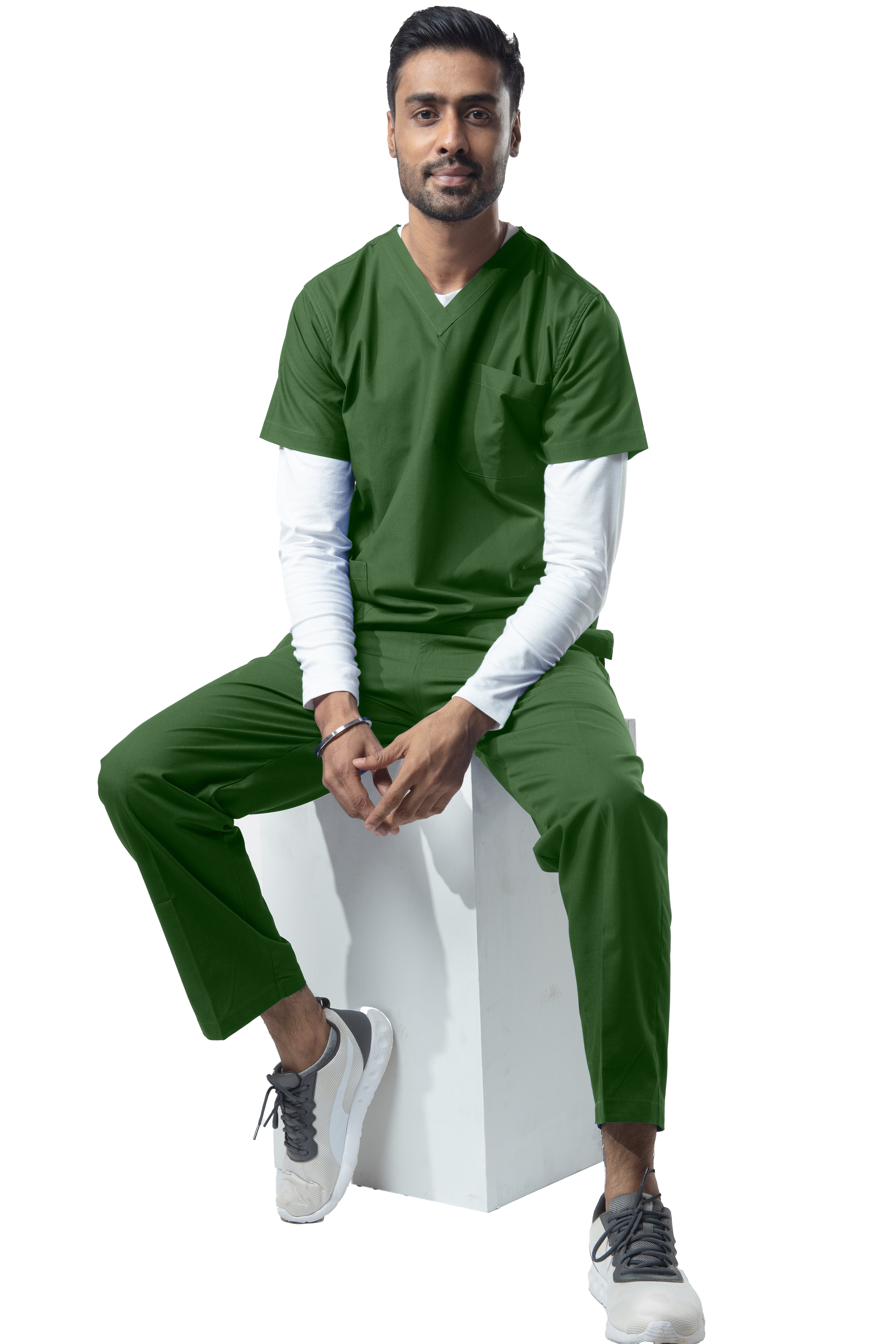 Male Scrub Suit - DSV - Olive Green – Uniform Craft