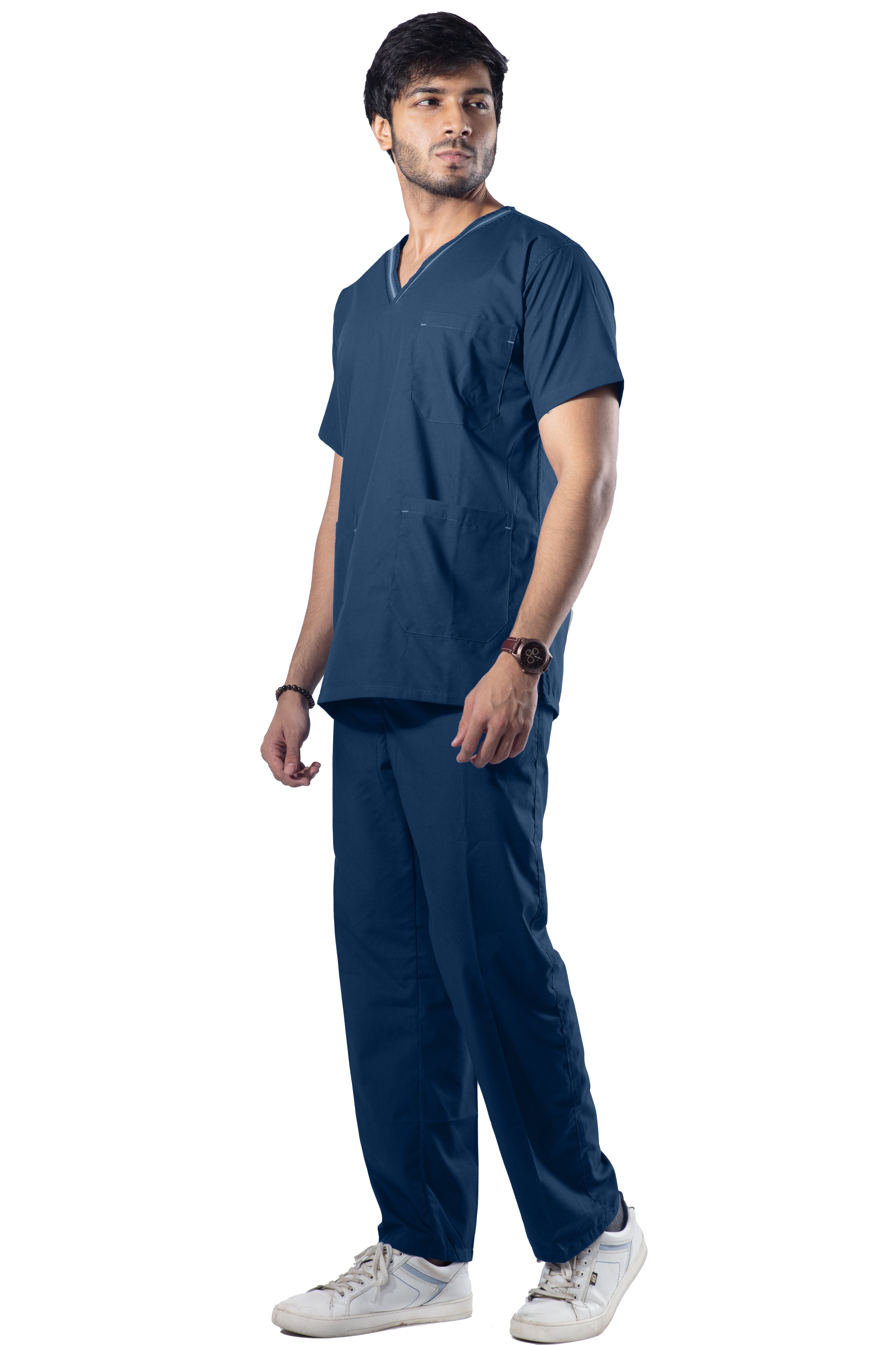 Male Scrub Suit Designer - DSDV01 - Olive Blue – Uniform Craft
