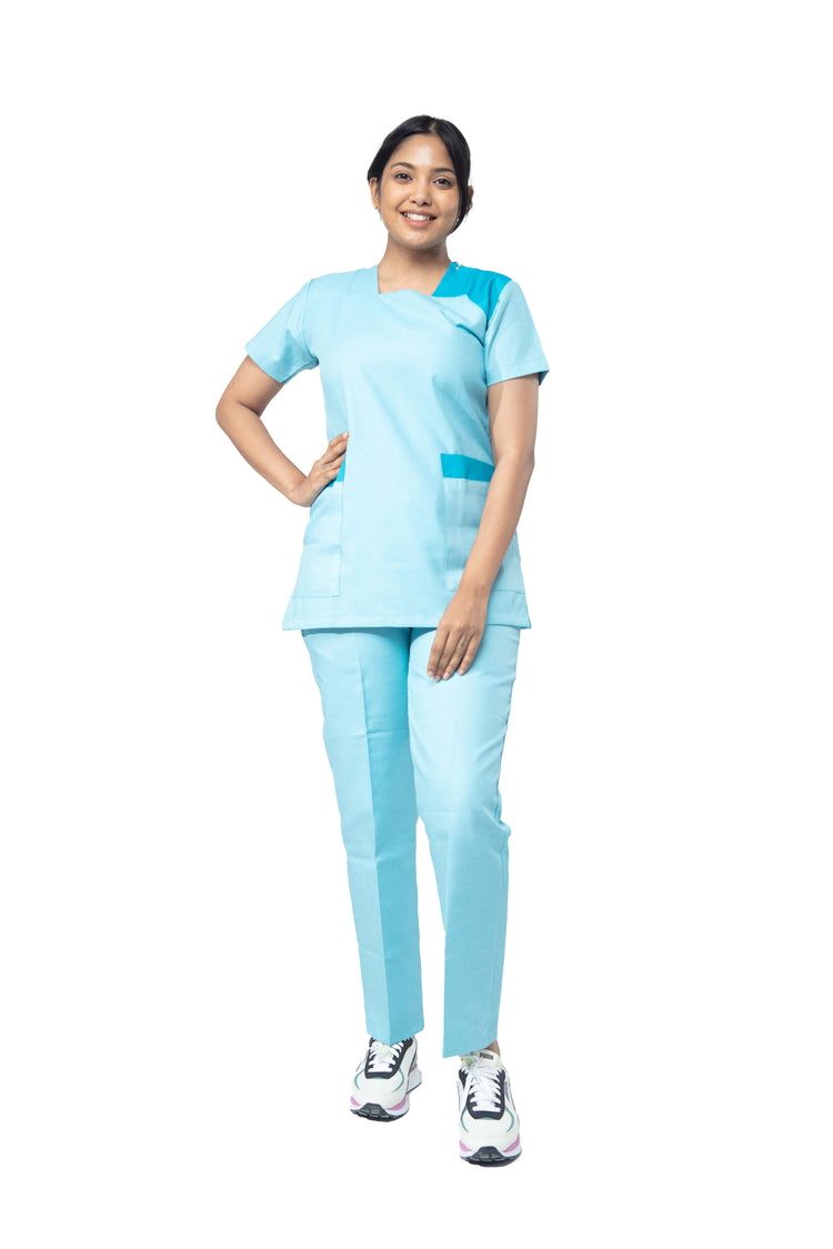 Female Nurse Uniform NT08 - Aqua – Uniform Craft