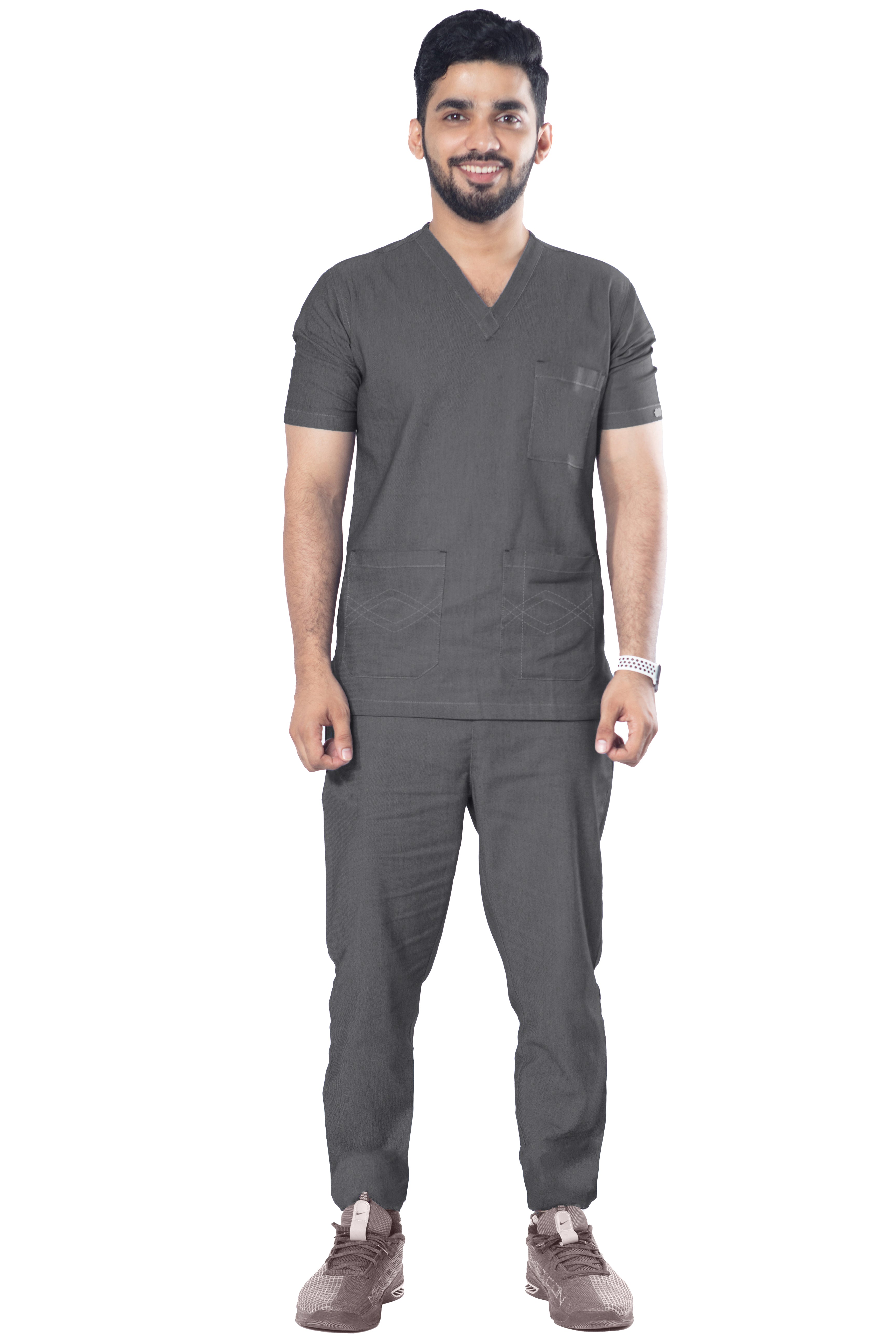 Male Denim Scrubs DNM-SM - Charcoal – Uniform Craft