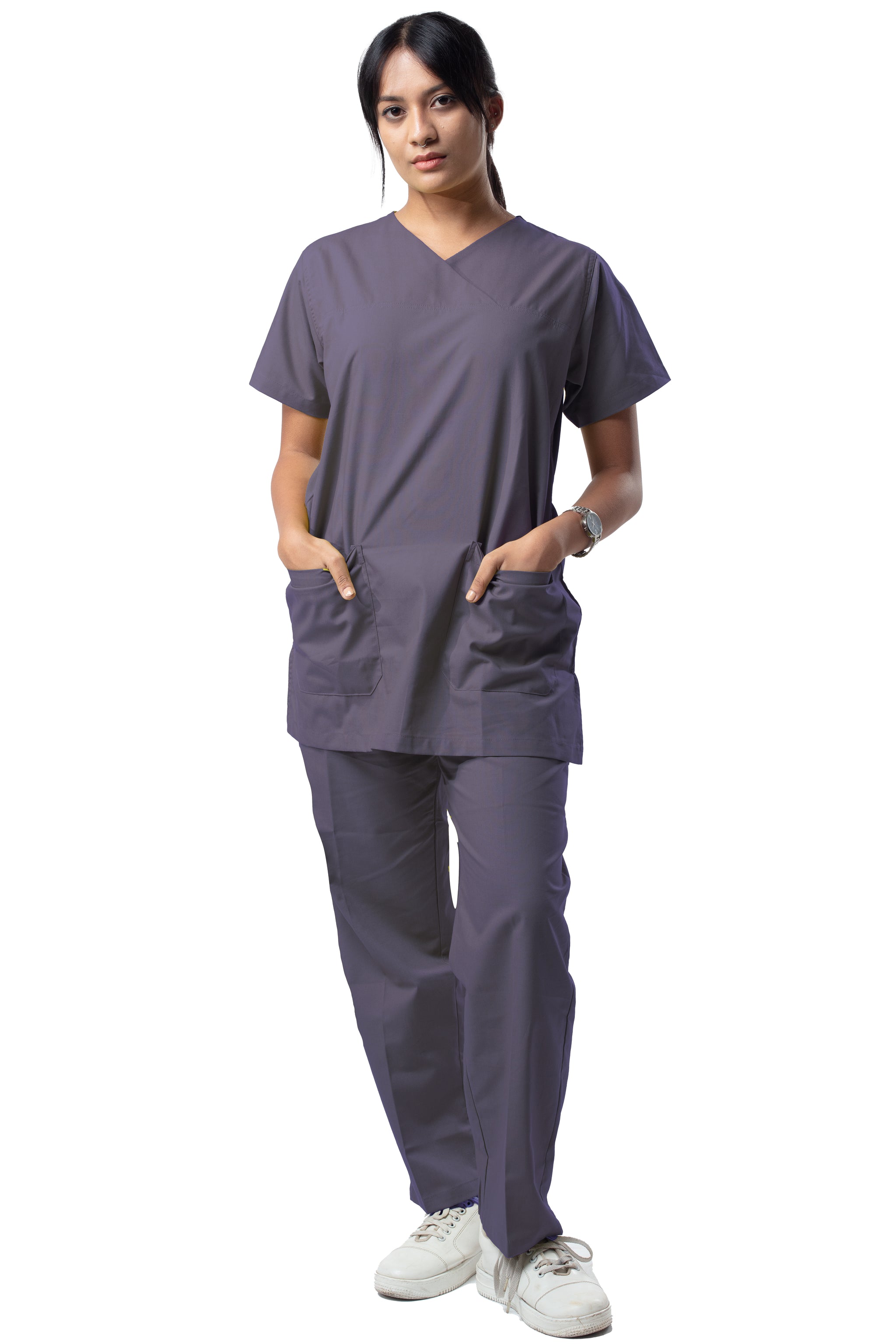 Female Scrub Suit - DSVX - Grey – Uniform Craft