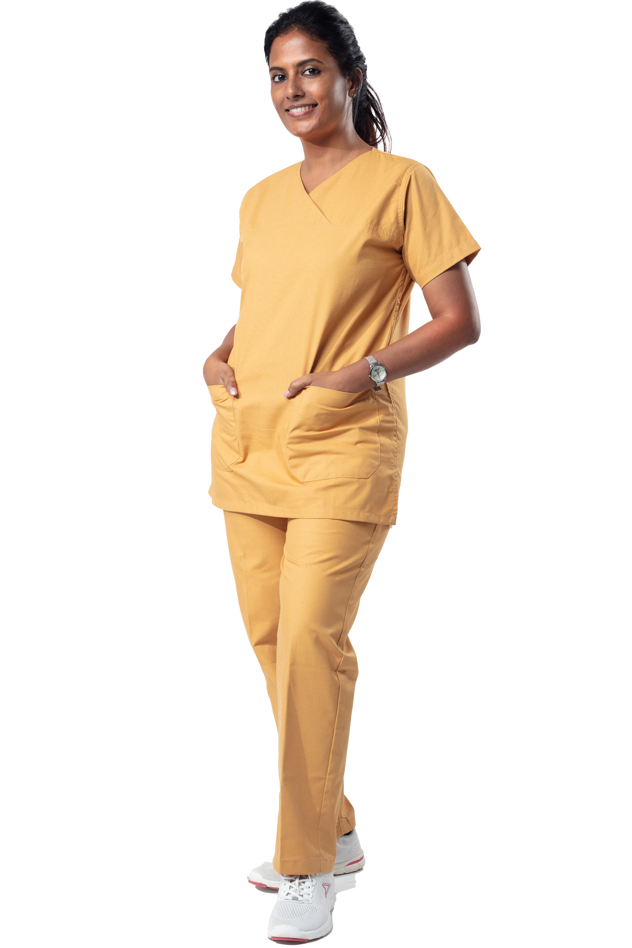 Female Scrub Suit - DSVX - Mustard – Uniform Craft