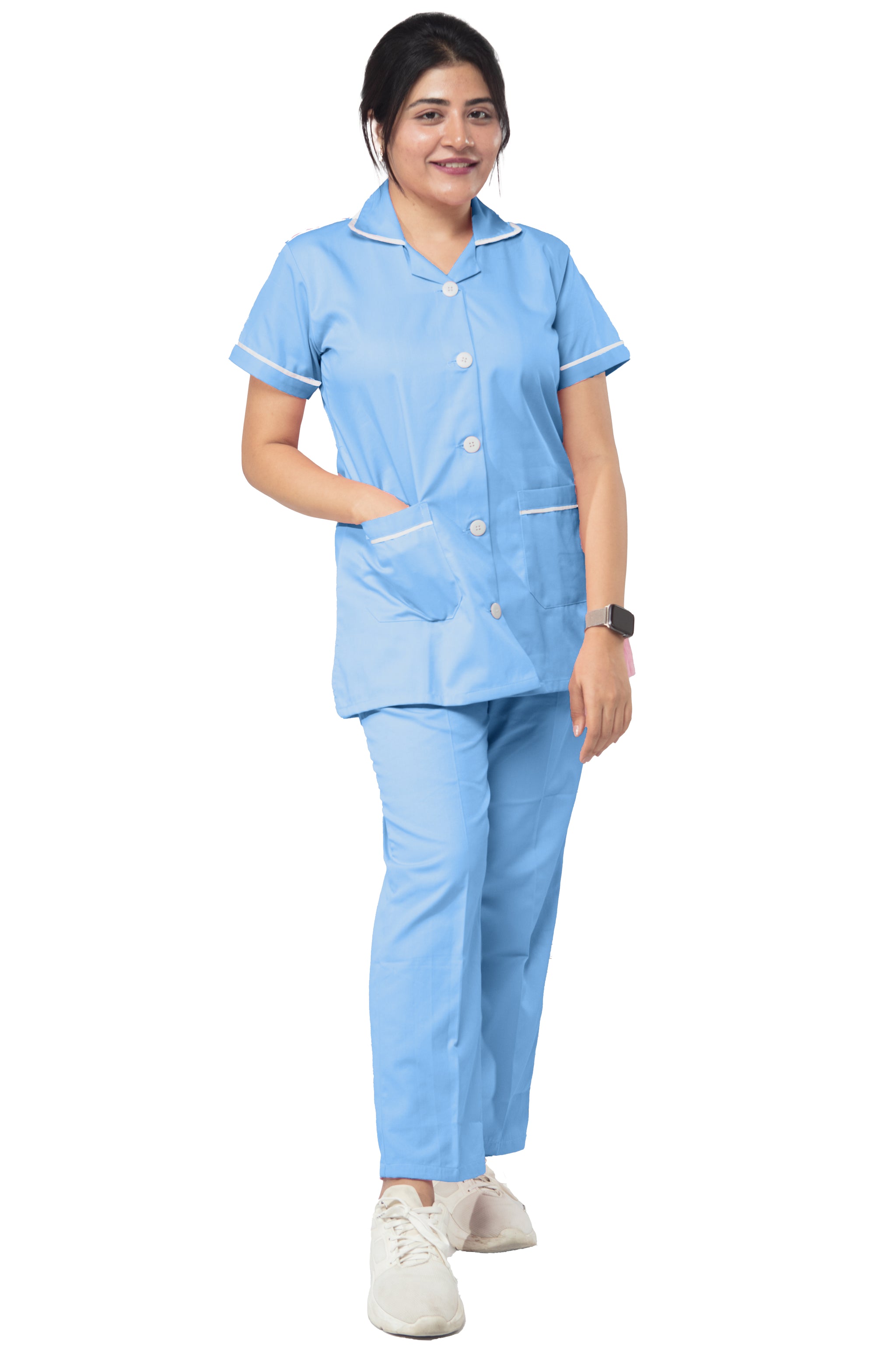 Female Nurse Uniform NT01 - Light Blue – Uniform Craft