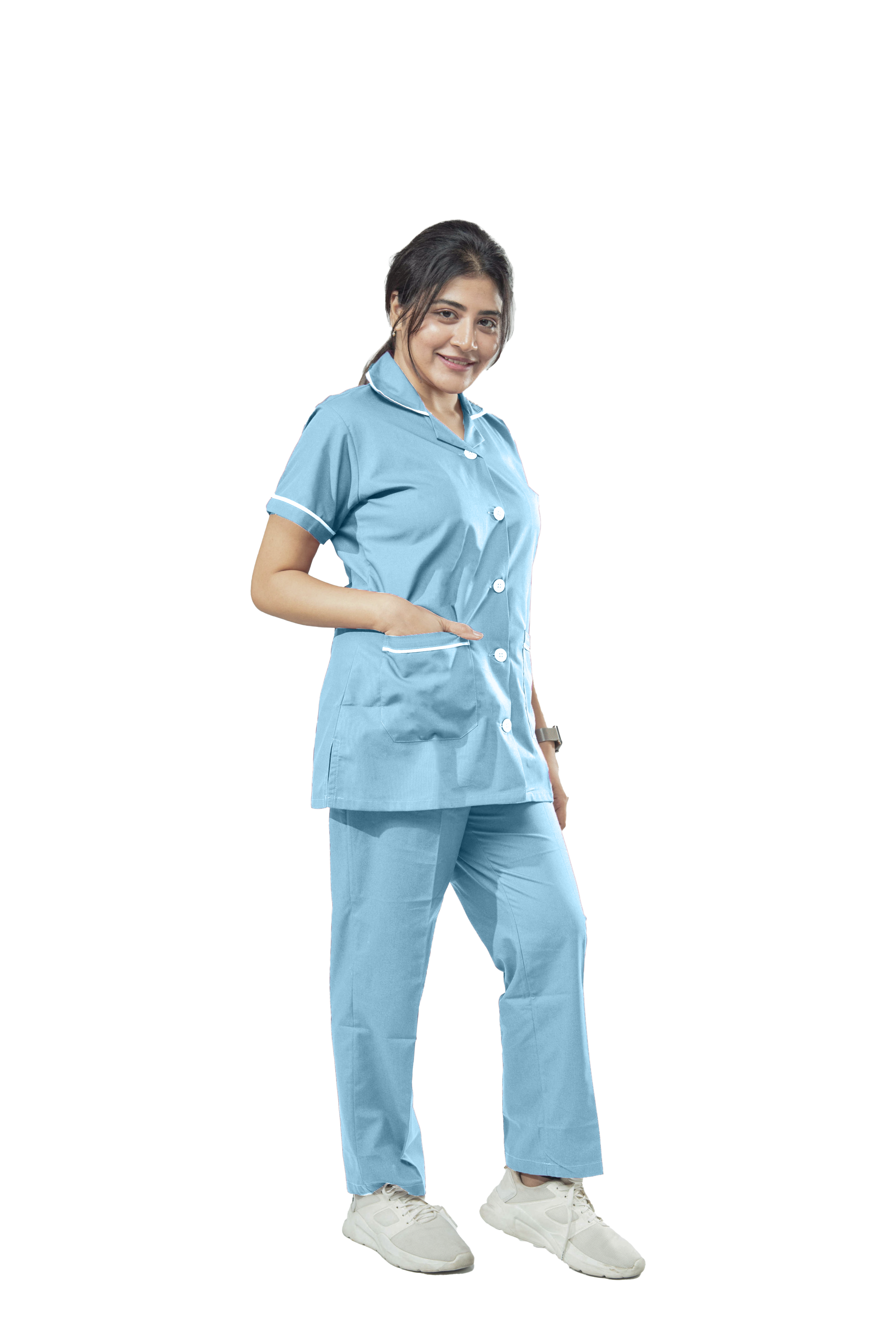 Female Nurse Uniform NT01 - Light Blue – Uniform Craft