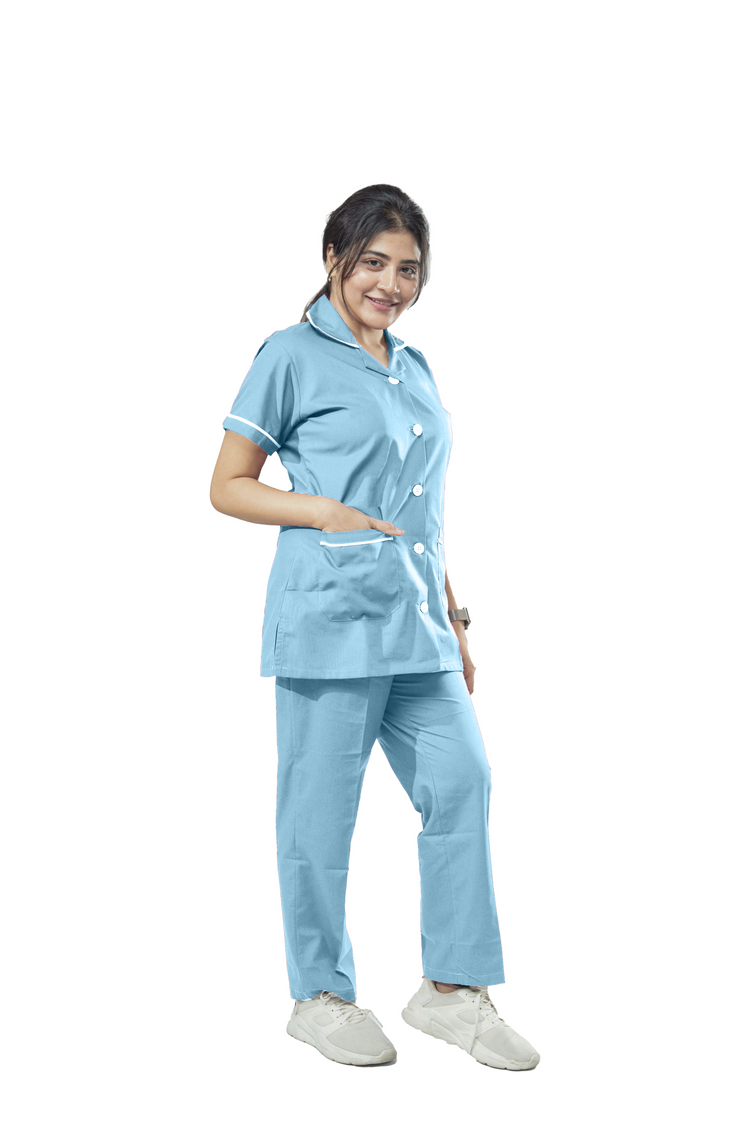 Female Nurse Uniform NT01 - Light Blue – Uniform Craft