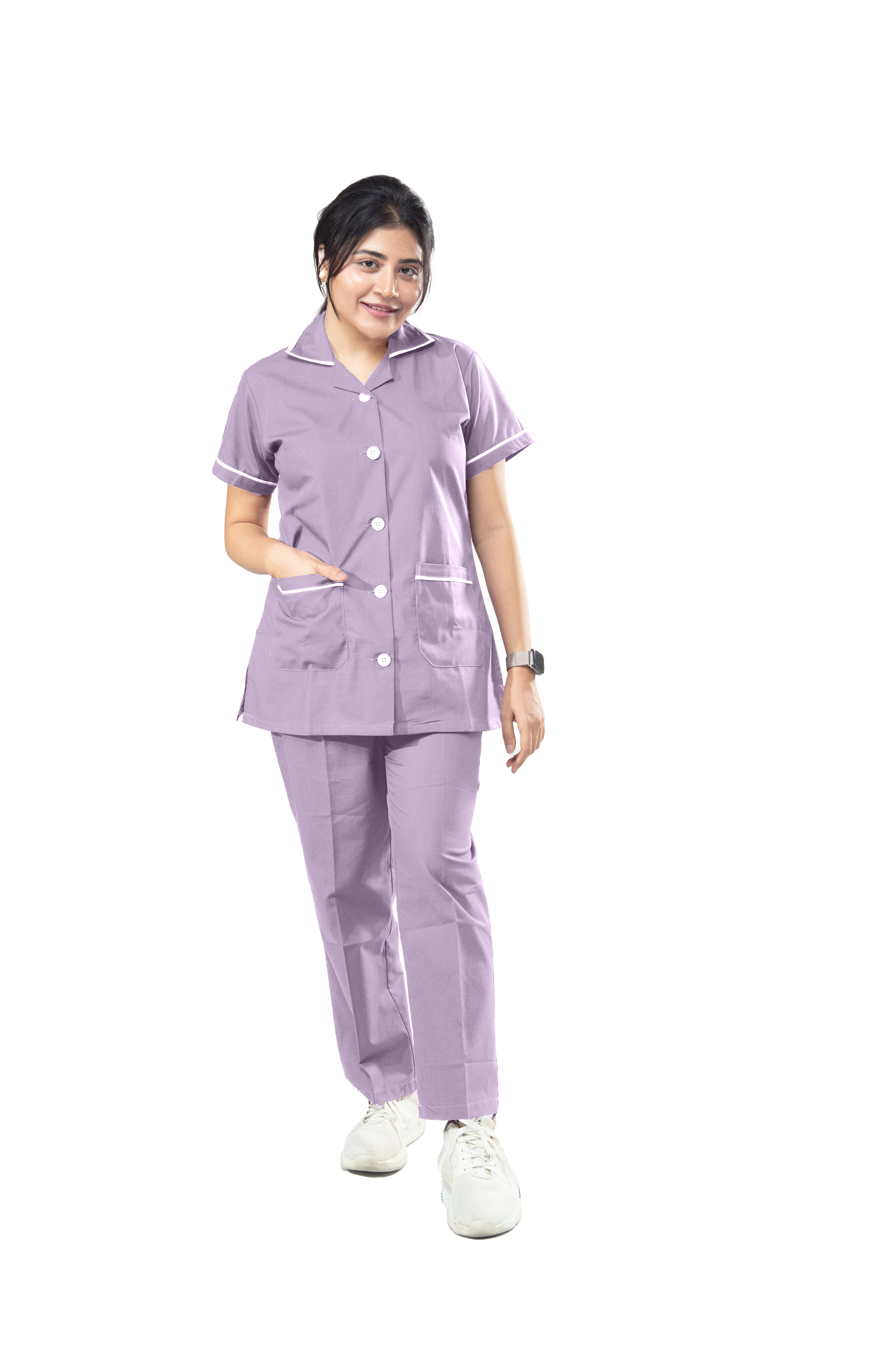 Female Nurse Uniform NT01 - Light Purple – Uniform Craft
