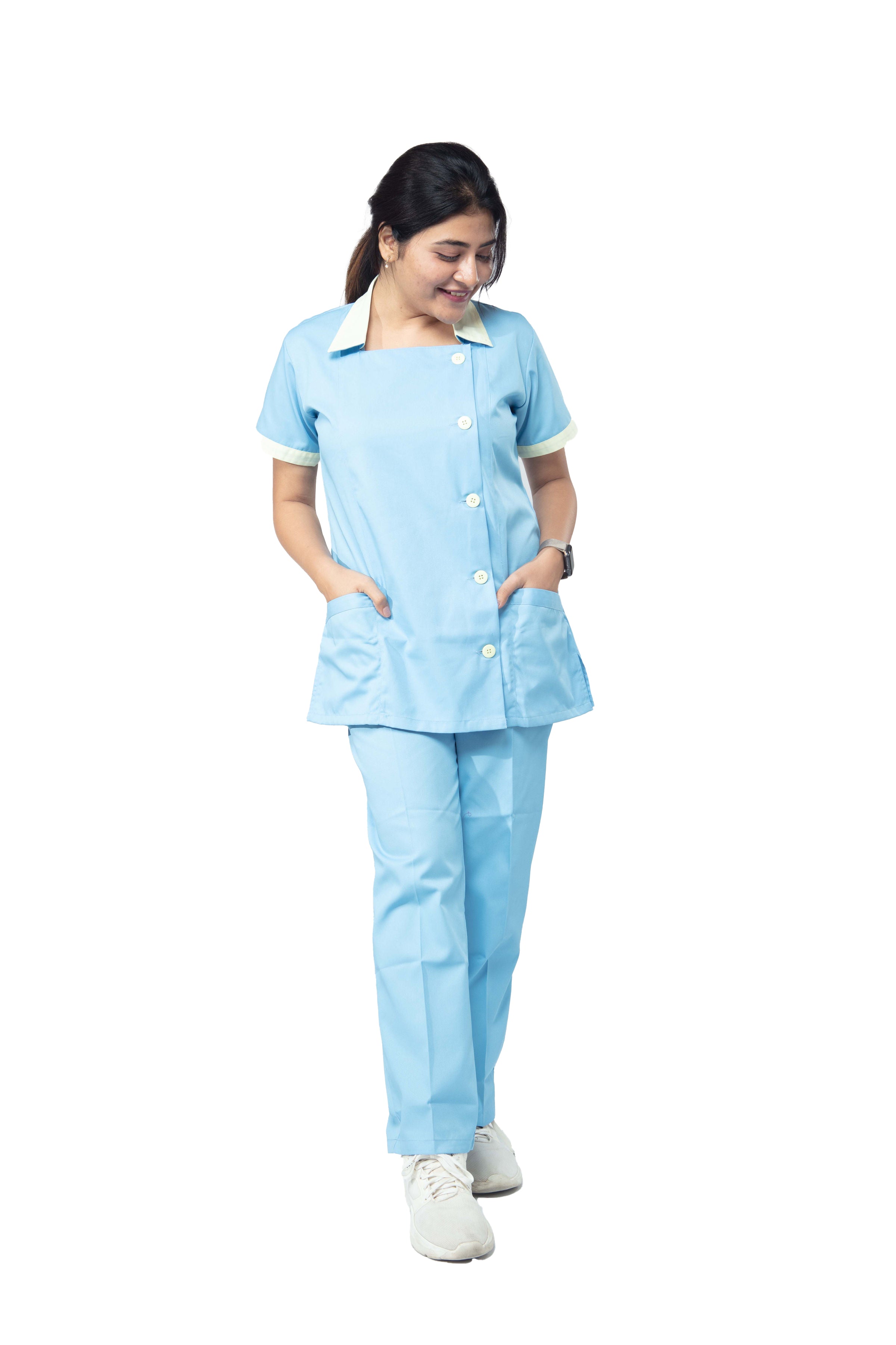 Female Nurse Uniform NT04 - Light Blue – Uniform Craft