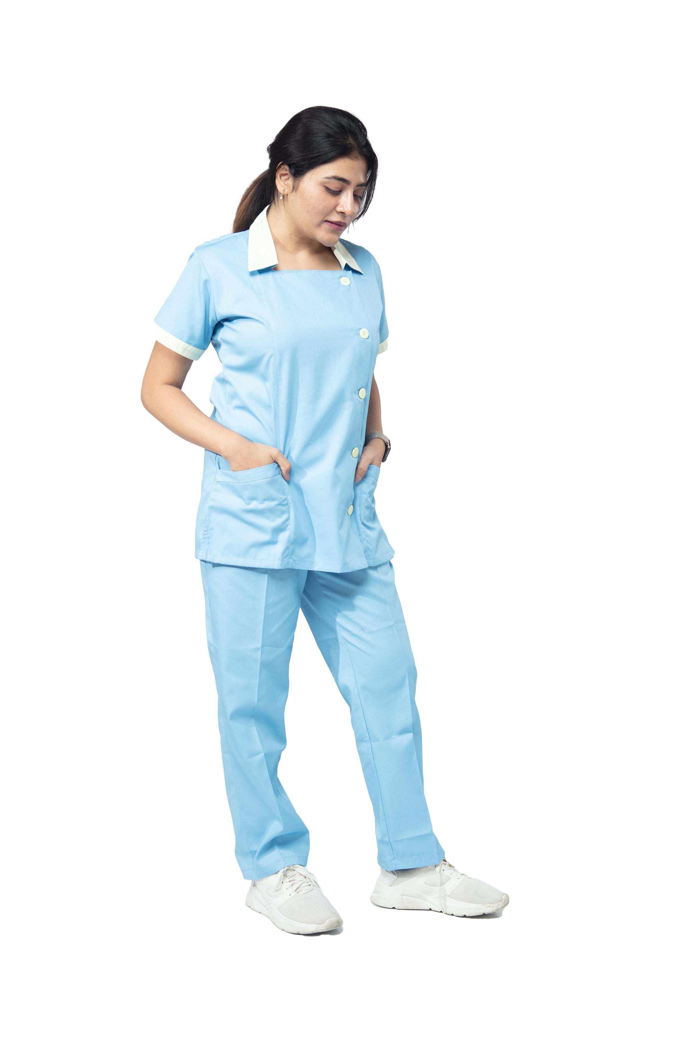 Female Nurse Uniform NT04 - Light Blue – Uniform Craft