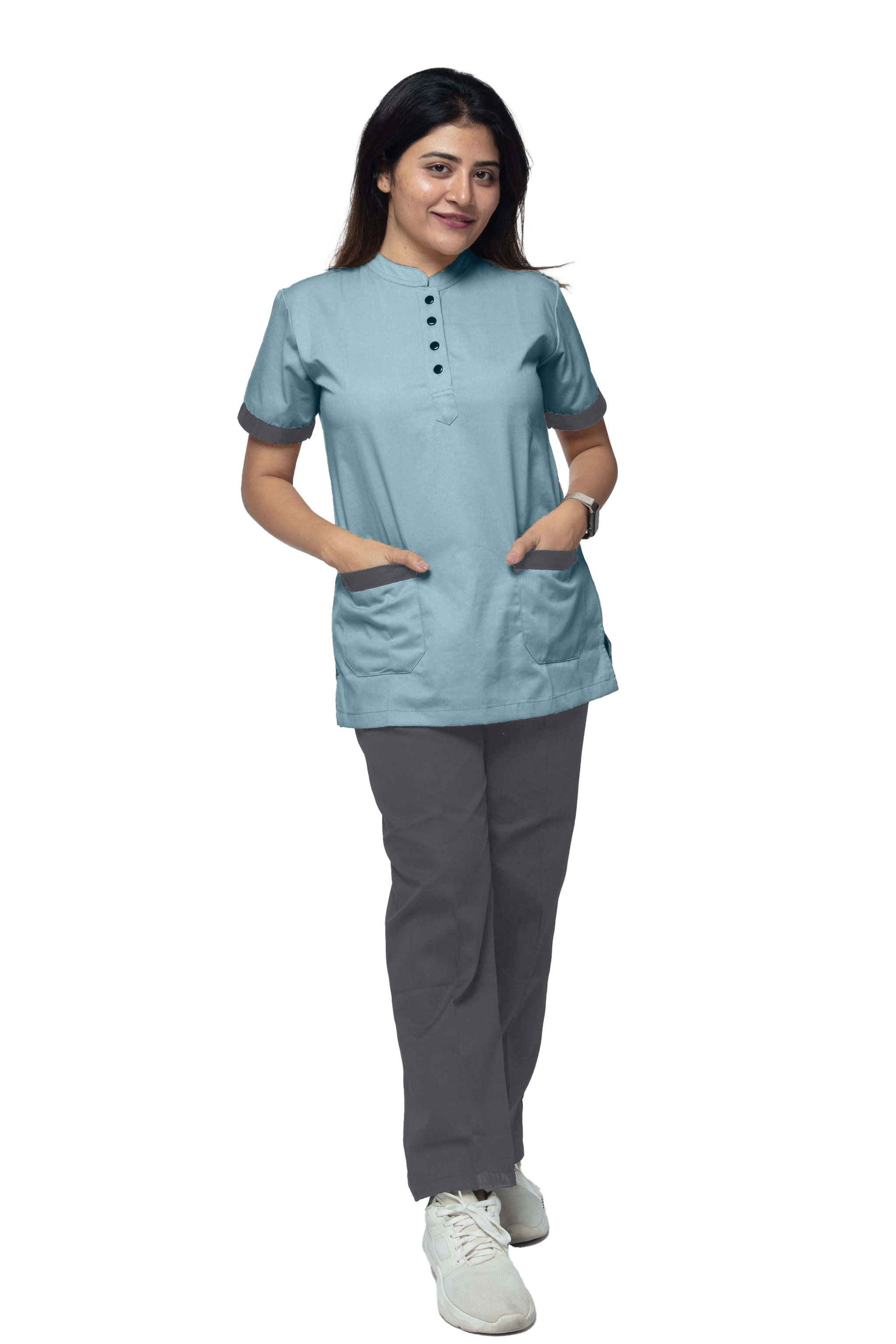 Female Nurse Uniform NT06 - Ash Green – Uniform Craft