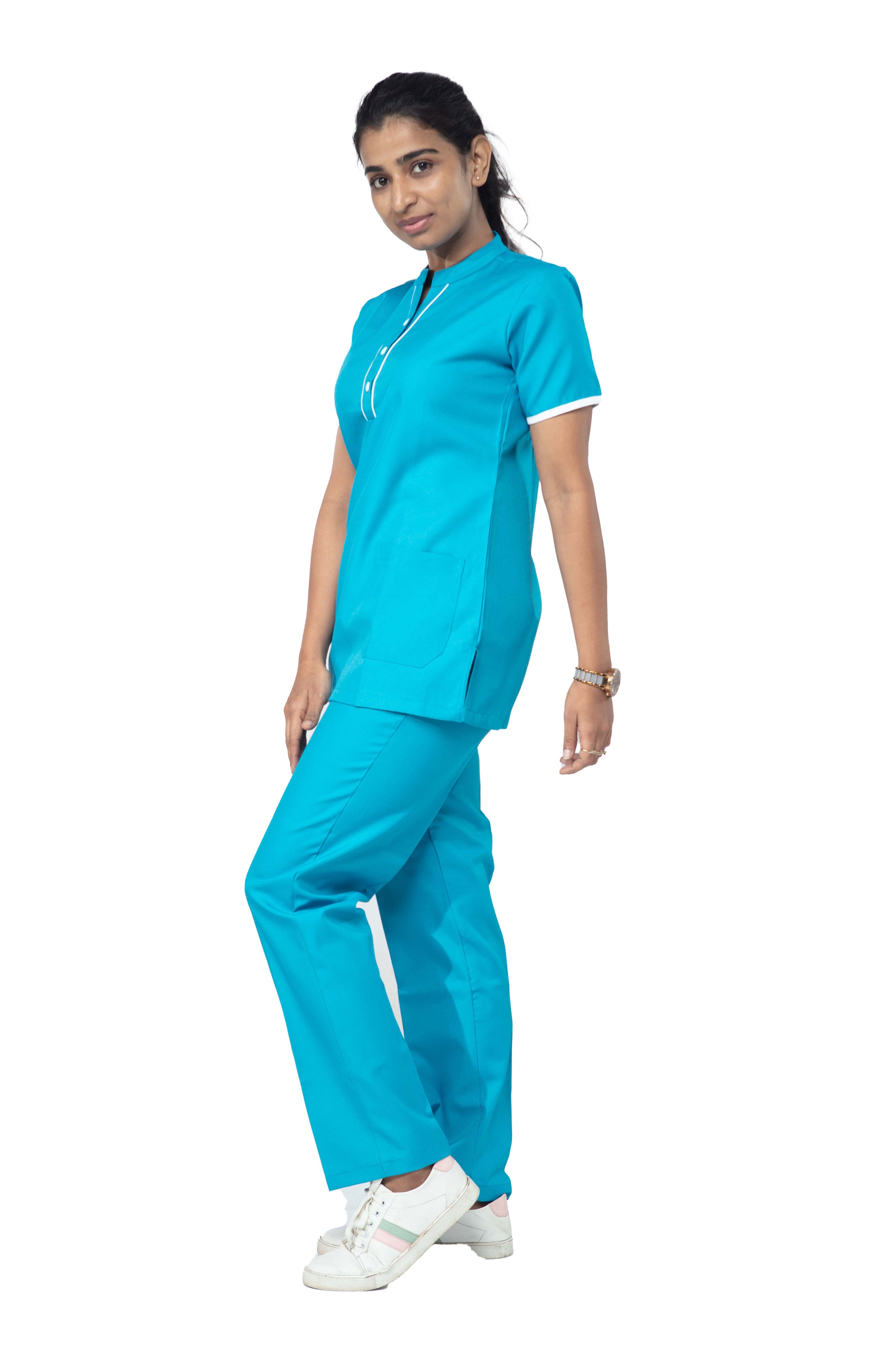 Female Nurse Uniform NT07 - Aqua – Uniform Craft