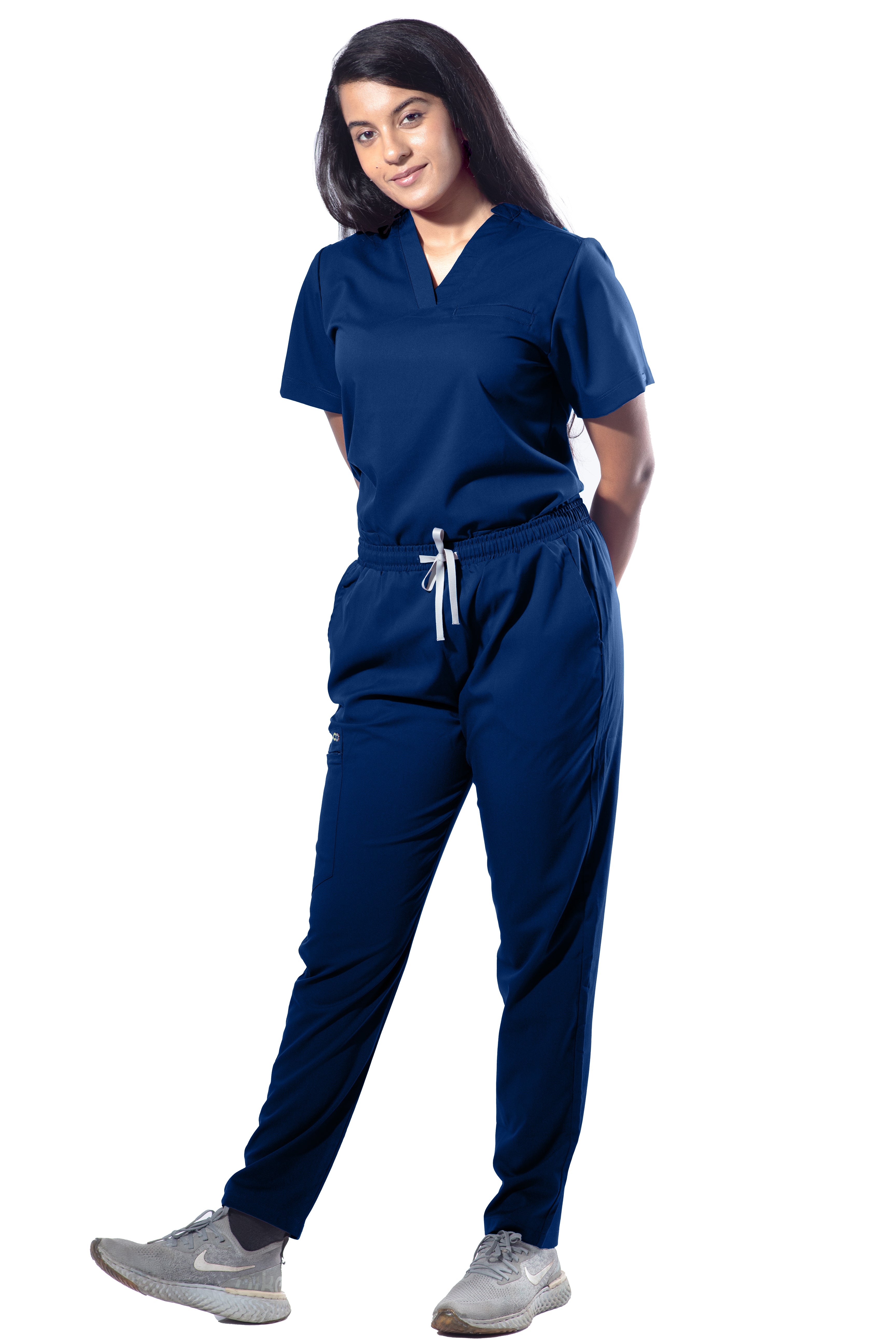 UC Stretch - Female Scrub Top - Sapphire – Uniform Craft