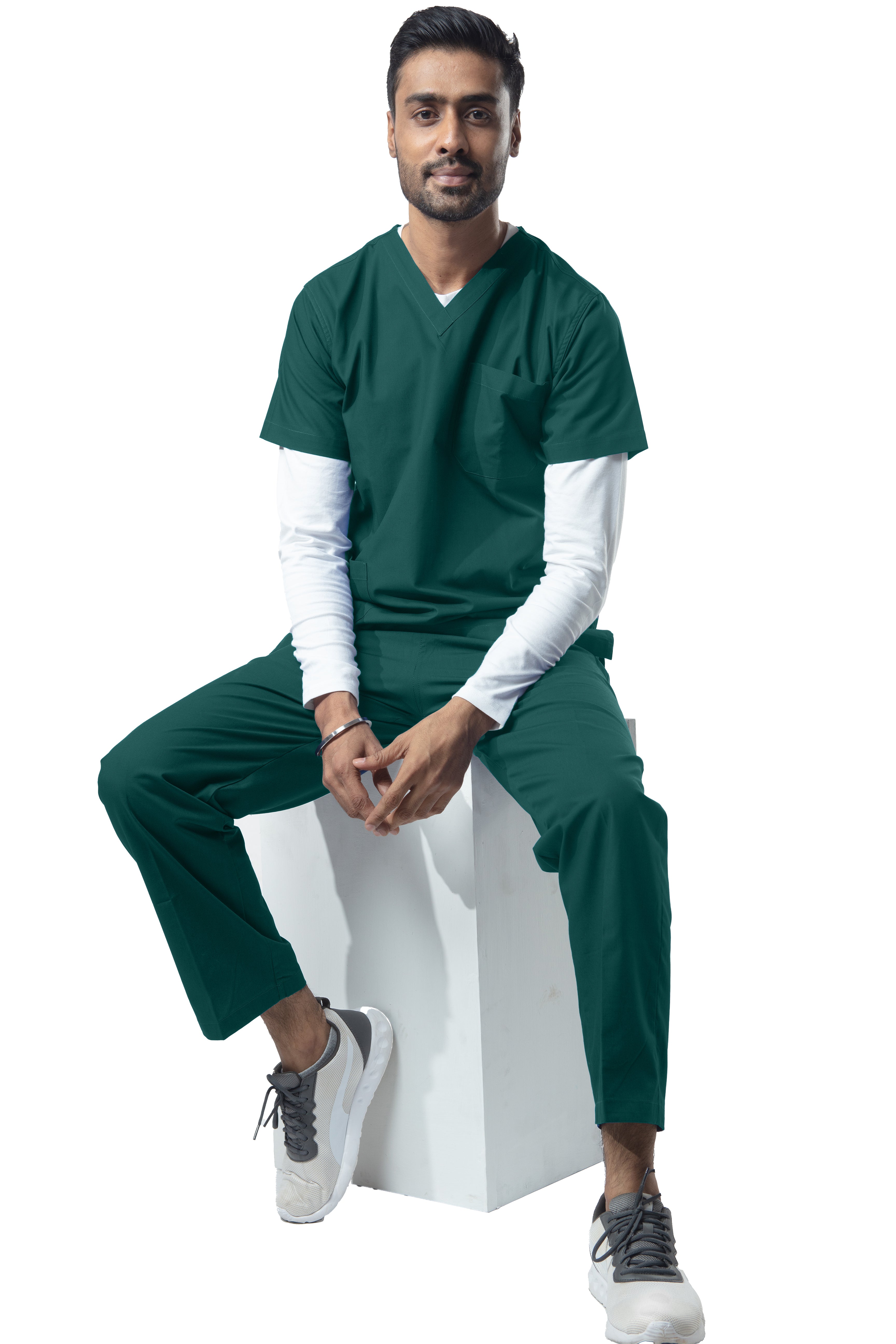 Male Scrub Suit - DSV - Forest Green – Uniform Craft